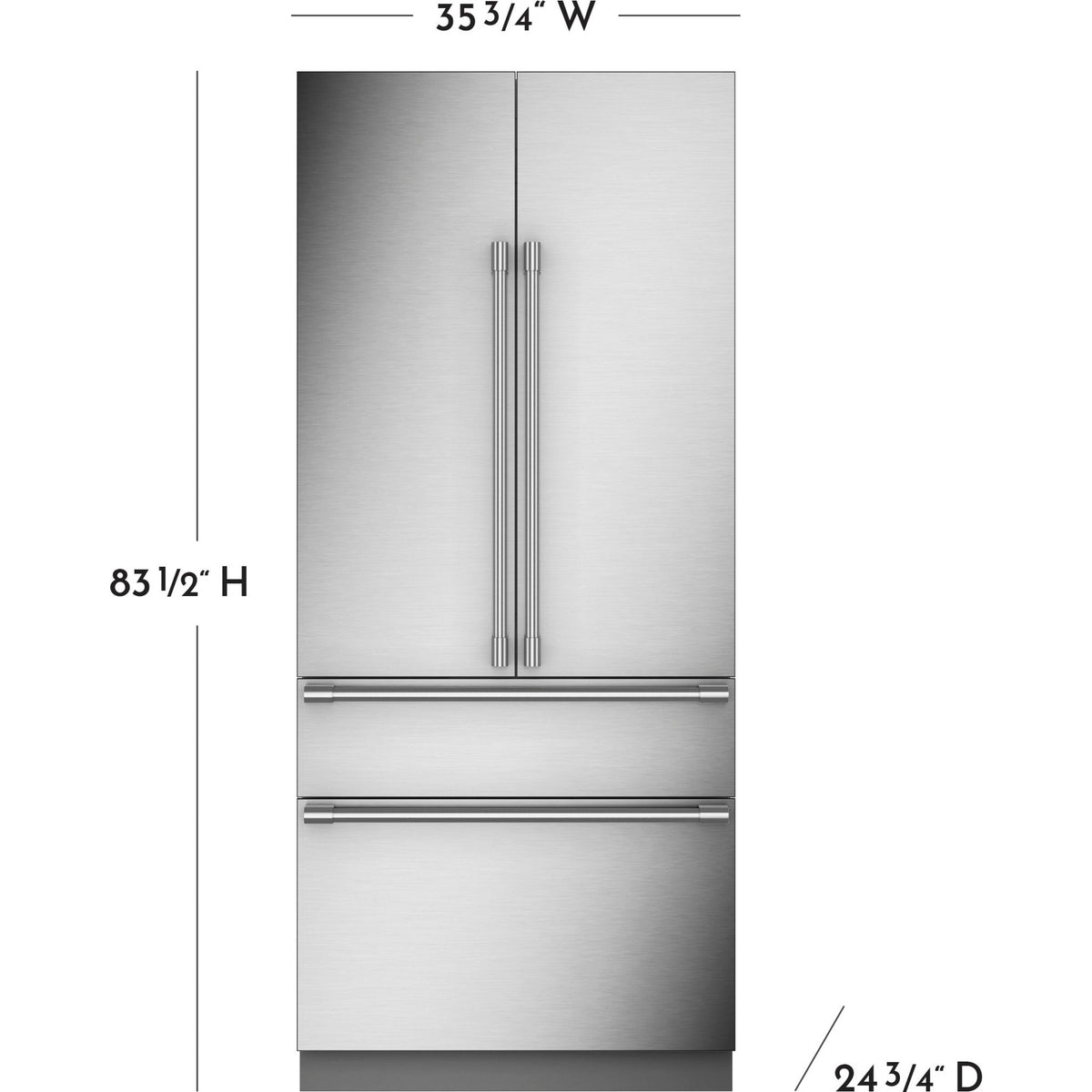 Monogram French Door Fridge (ZIP364NBVII) - Panel Ready | Hensall Major ...