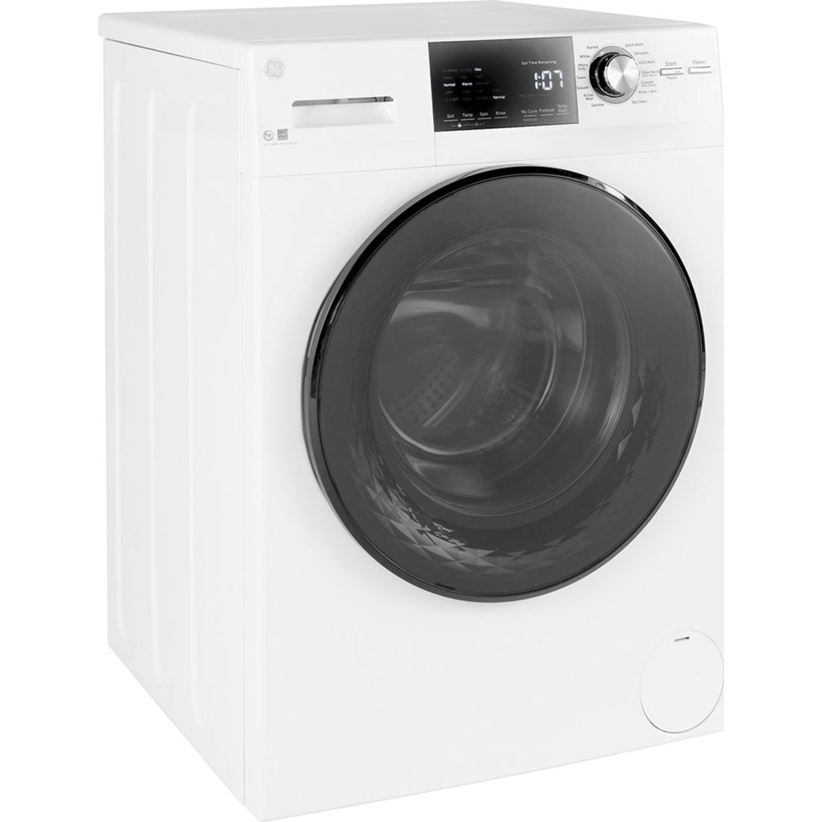 GE® 2.8 IEC Cu. Ft. Front Load Washer with Steam White - GFW148SSMWW ...